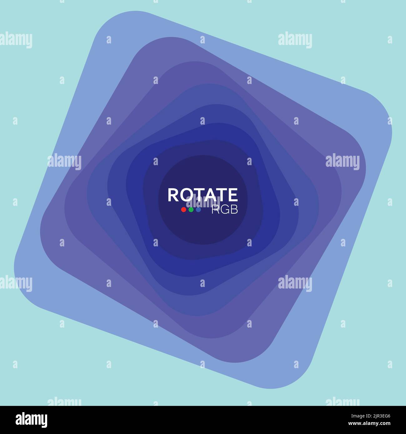 Vector overlapping rotate square and circle / Abstract modern ...
