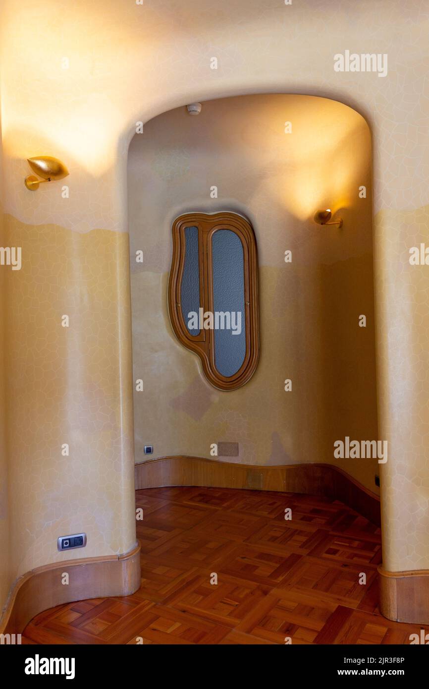 An inside view of Casa Batllo of Gaudi Stock Photo - Alamy