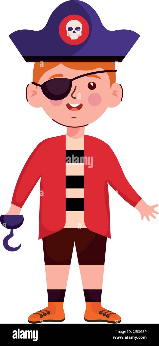 Kid boy pirate costume hat Stock Vector Images - Alamy