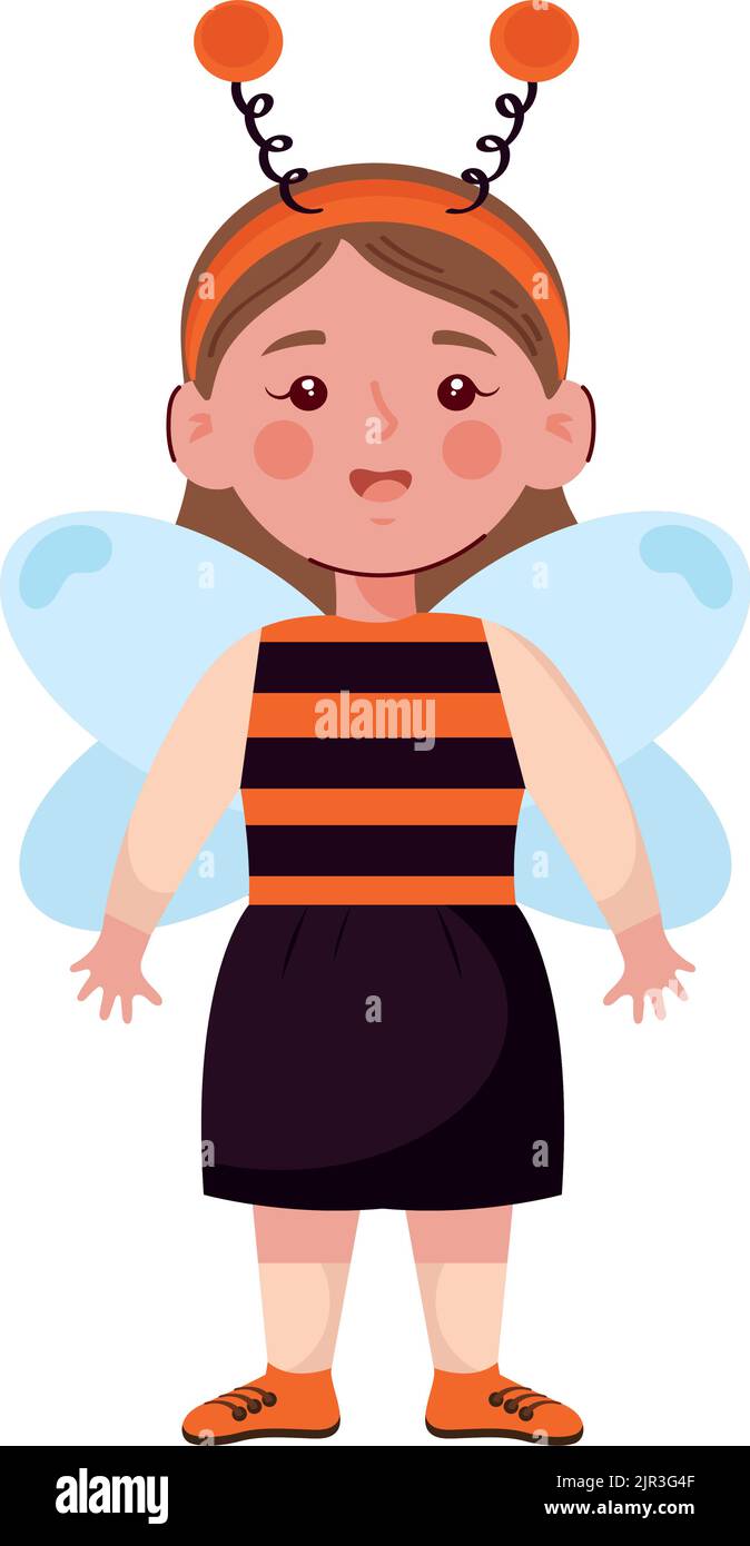 girl wearing bee costume Stock Vector Image & Art - Alamy