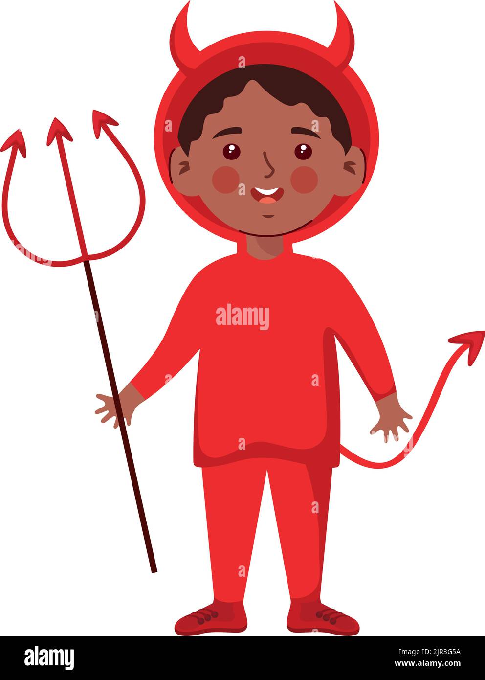 boy wearing devil costume Stock Vector Image & Art - Alamy