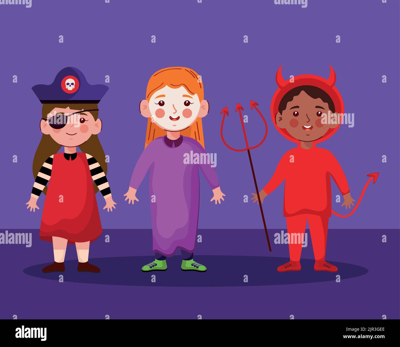 three kids wearing custom Stock Vector Image & Art - Alamy