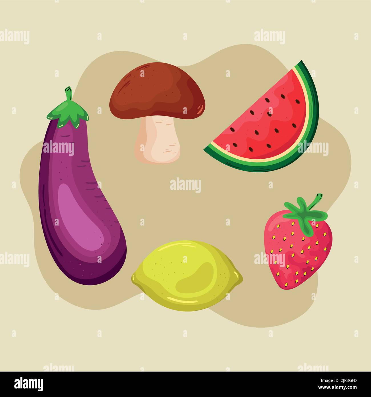Five citrus fruit Stock Vector Images - Alamy