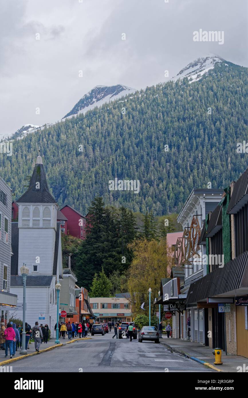 KETCHIKAN, ALASKA - May 26, 2022: Ketchikan is the southeasternmost ...