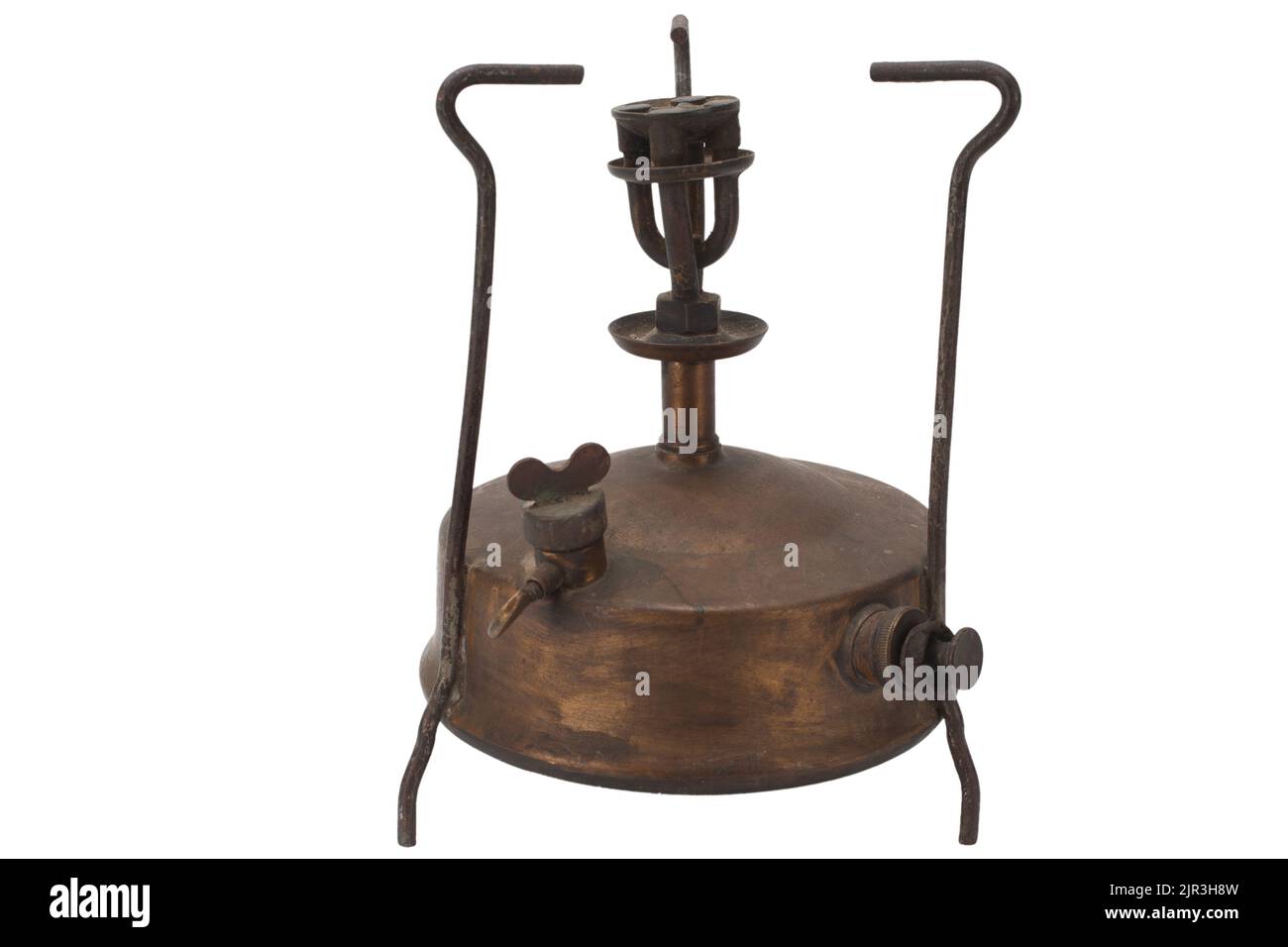 Retro vintage bronze primus stove isolated on white background Stock ...