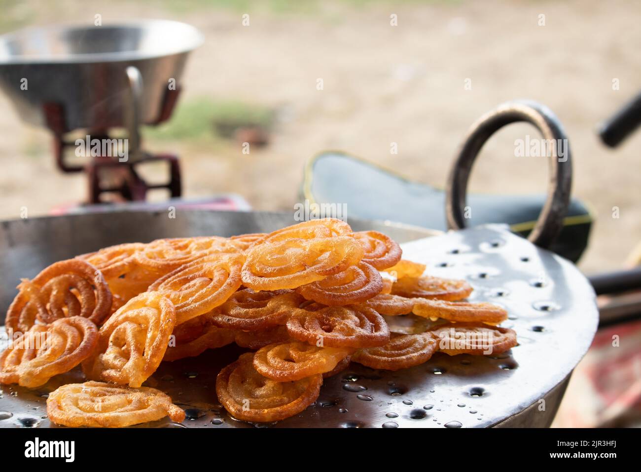 Fresh Cooked Hot Rasdar Jalebi Also Known As Jilapi, Jilebi, Jilipi ...