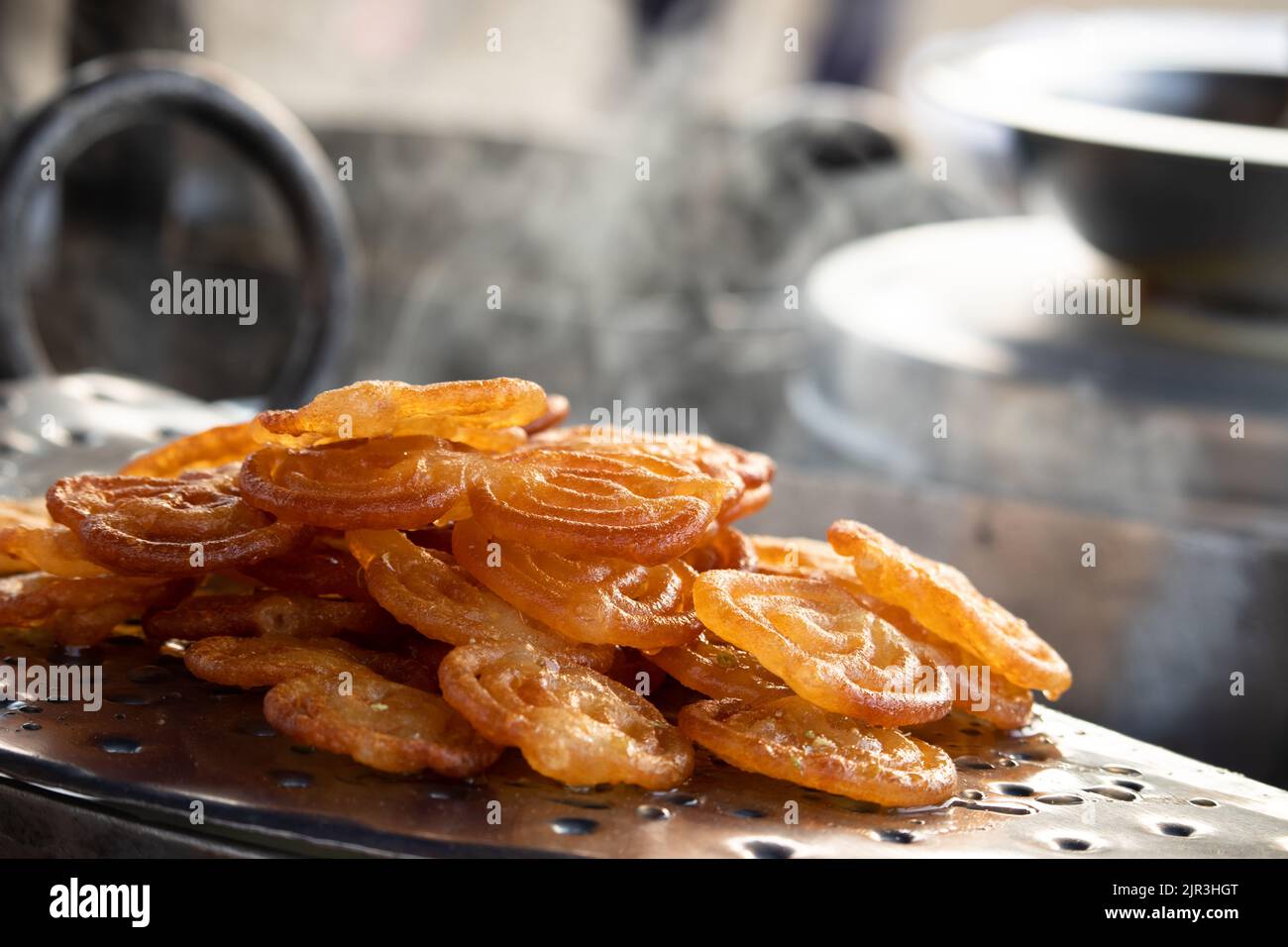 Fresh Cooked Hot Rasdar Jalebi Also Known As Jilapi, Jilebi, Jilipi ...