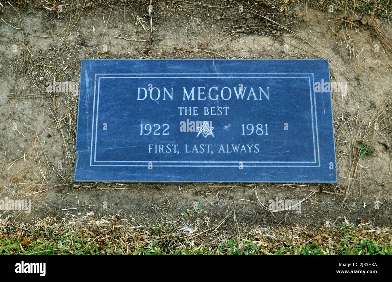 Inglewood, California, USA 19th August 2022 Actor Don Megowan's Grave ...