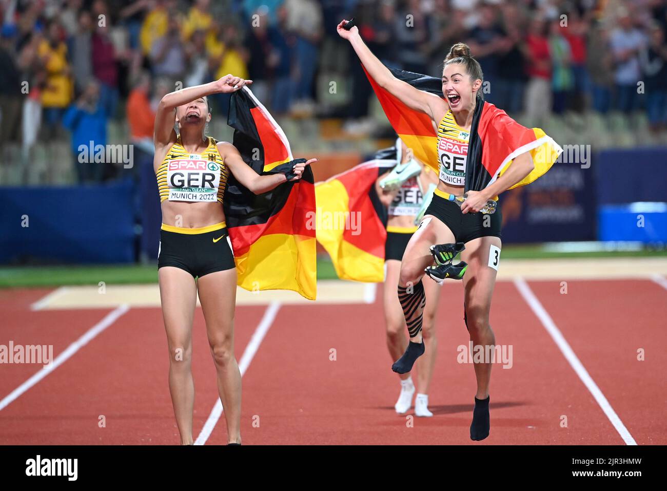 Germany: 4x100 relay race women Gold Medal (Gina Luckenkemper, Rebekka ...