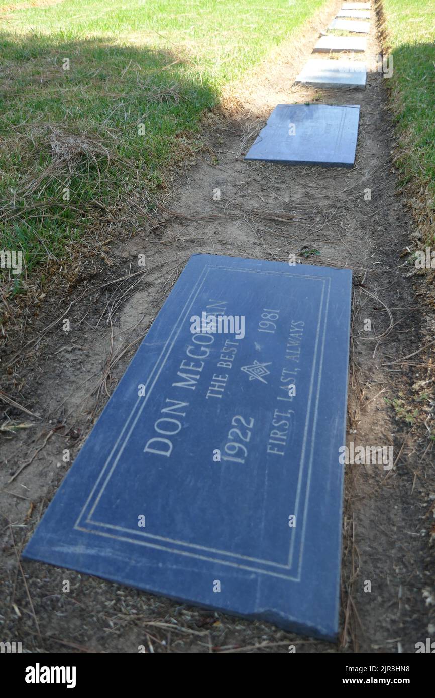 Inglewood, California, USA 19th August 2022 Actor Don Megowan's Grave ...
