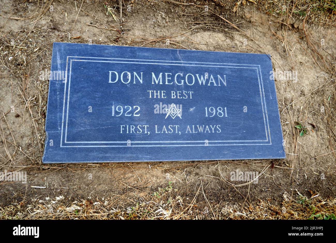 Inglewood, California, USA 19th August 2022 Actor Don Megowan's Grave ...