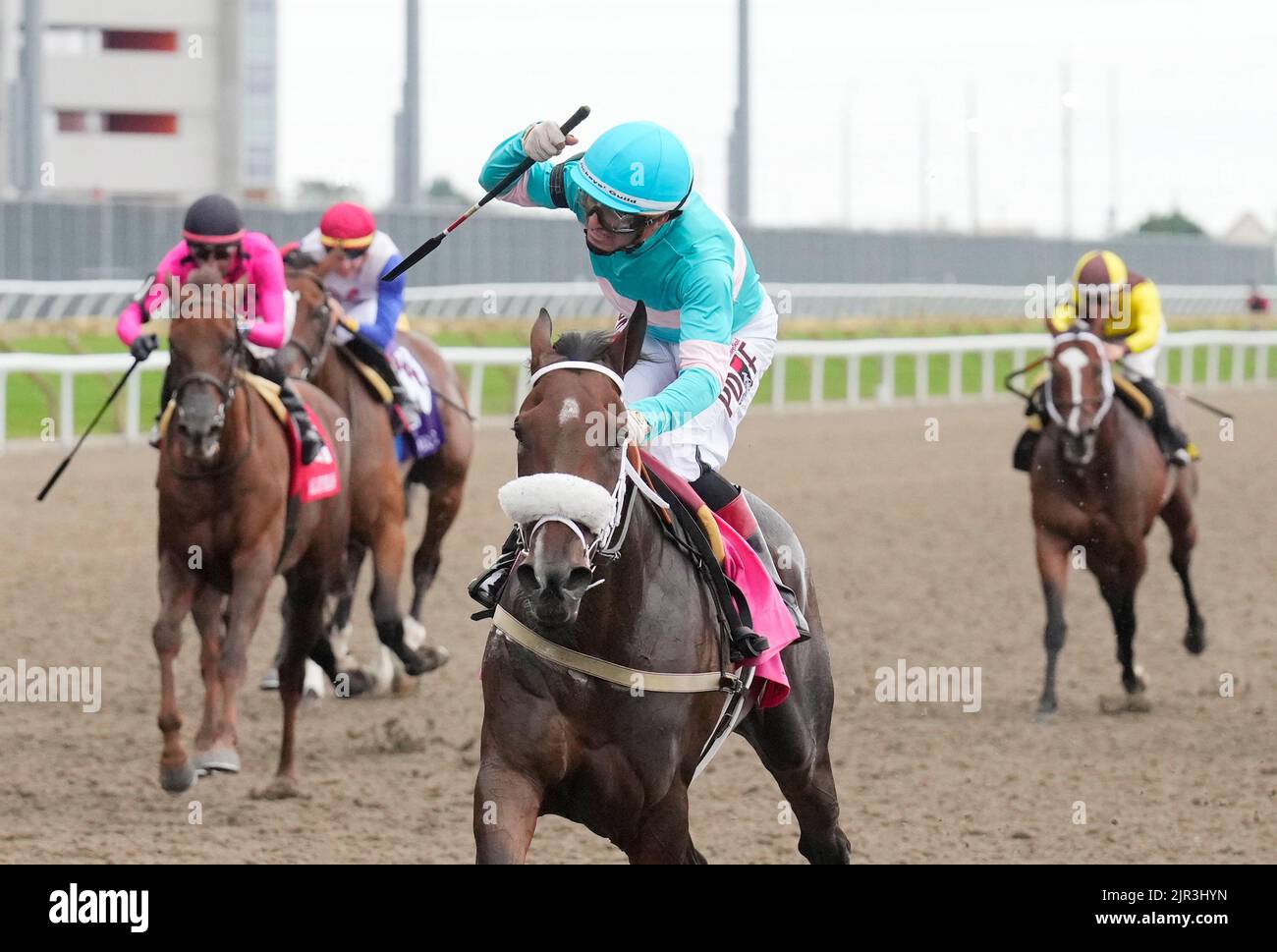 Jockey Rafael Hernandez aboard Moira races to win the 163rd running of ...