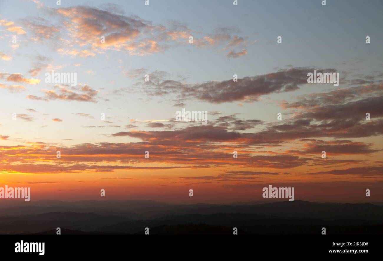 Evening sunset view of beautiful sky Stock Photo - Alamy