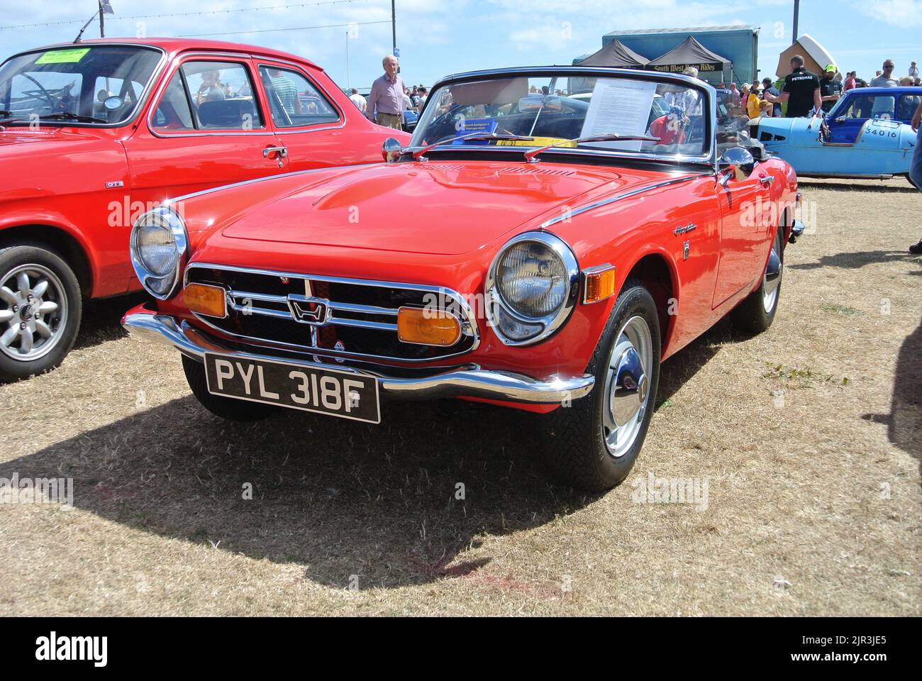 A 1965 Honda S800 parked on display at the English Riviera classic car ...