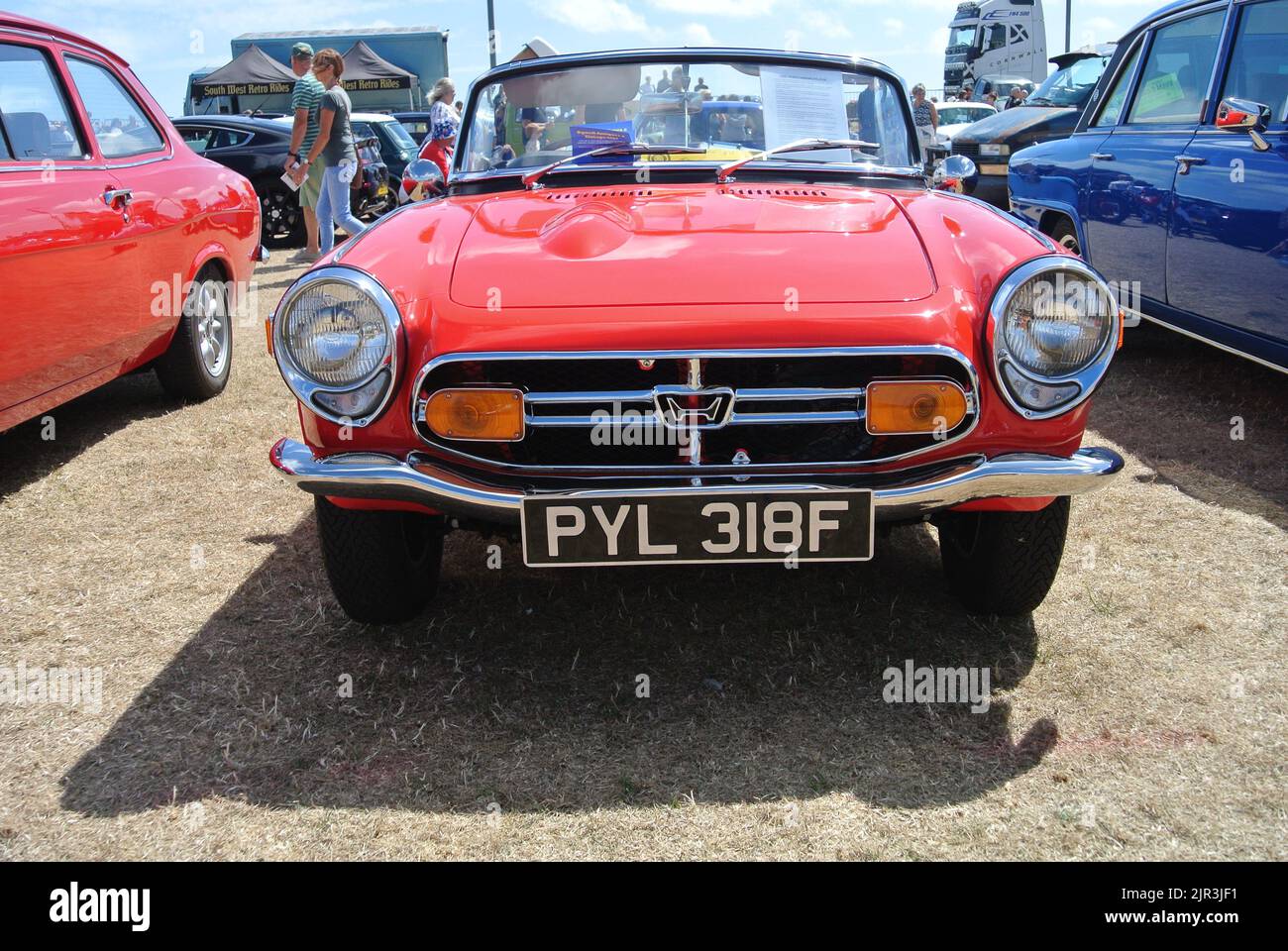A 1965 Honda S800 parked on display at the English Riviera classic car ...