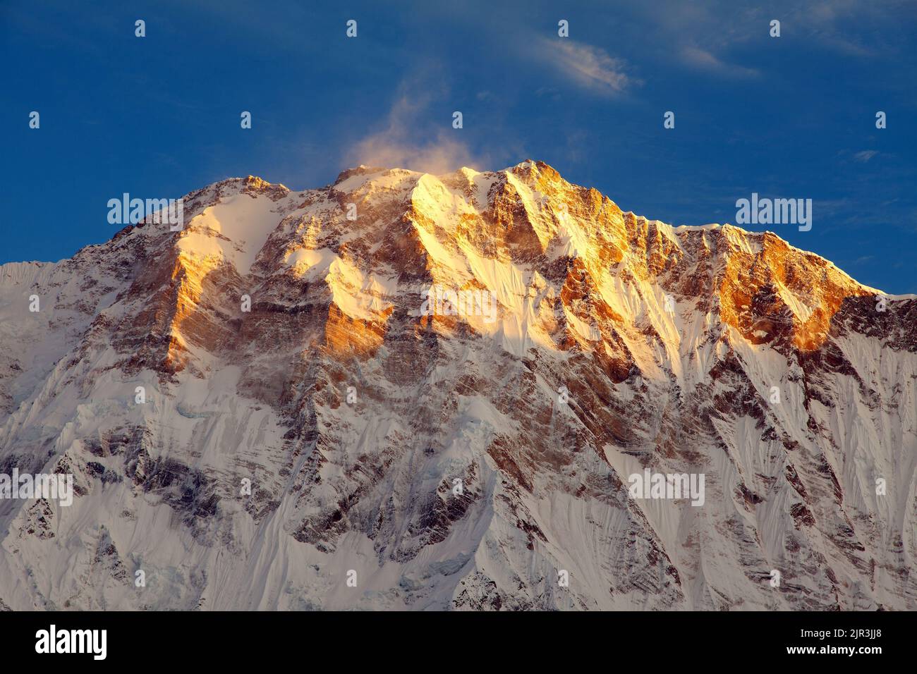Annapurna, morning view from mount Annapurna southern base camp with ...