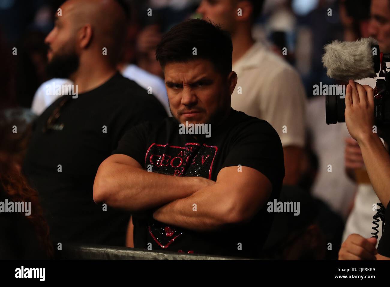 SALT LAKE CITY, UT - AUGUST 20: Tyson Pedro and Harry Hunsucker meet in the octagon for their ...