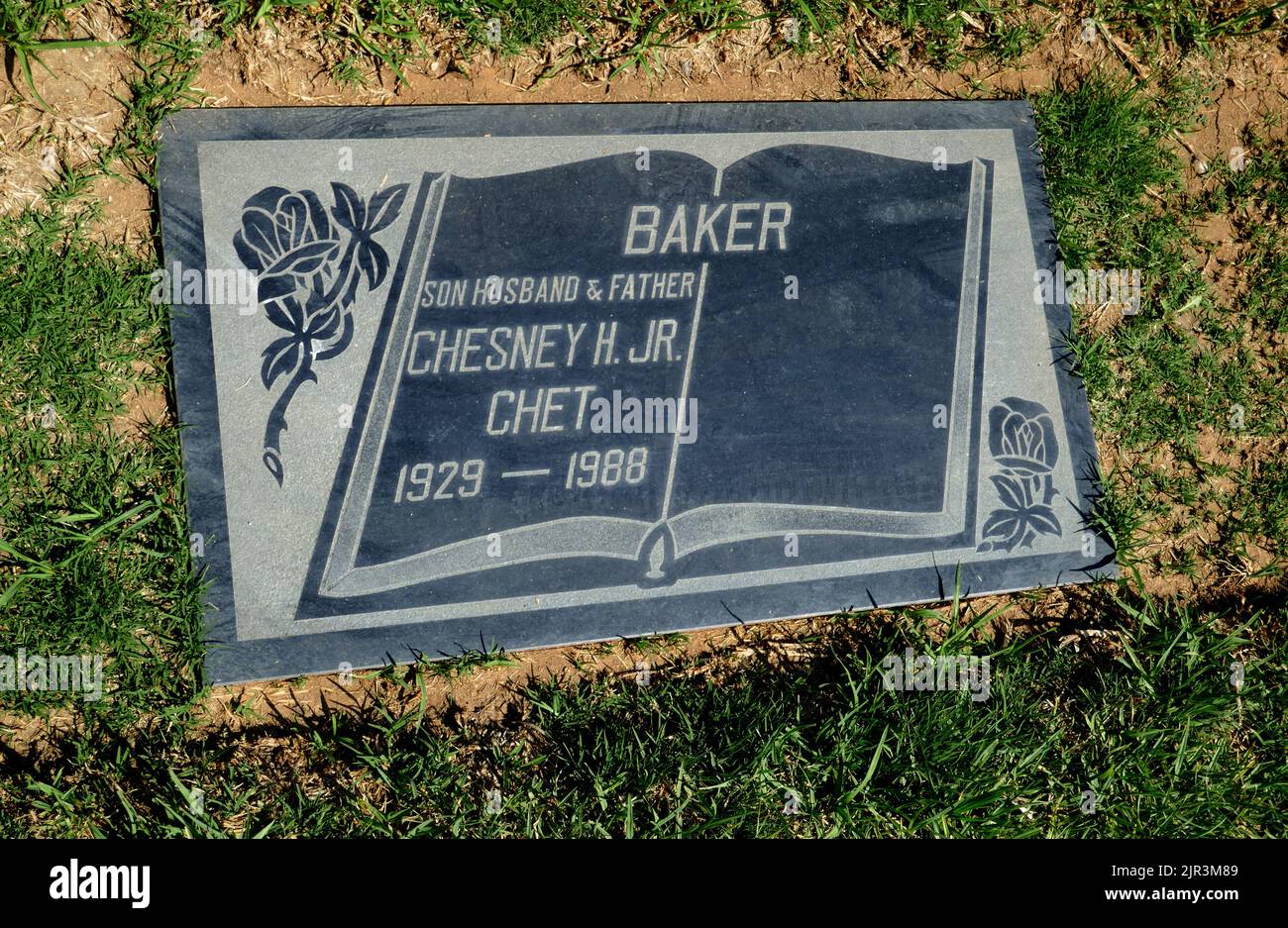 Inglewood, California, USA 19th August 2022 Musician Chet Baker's Grave ...