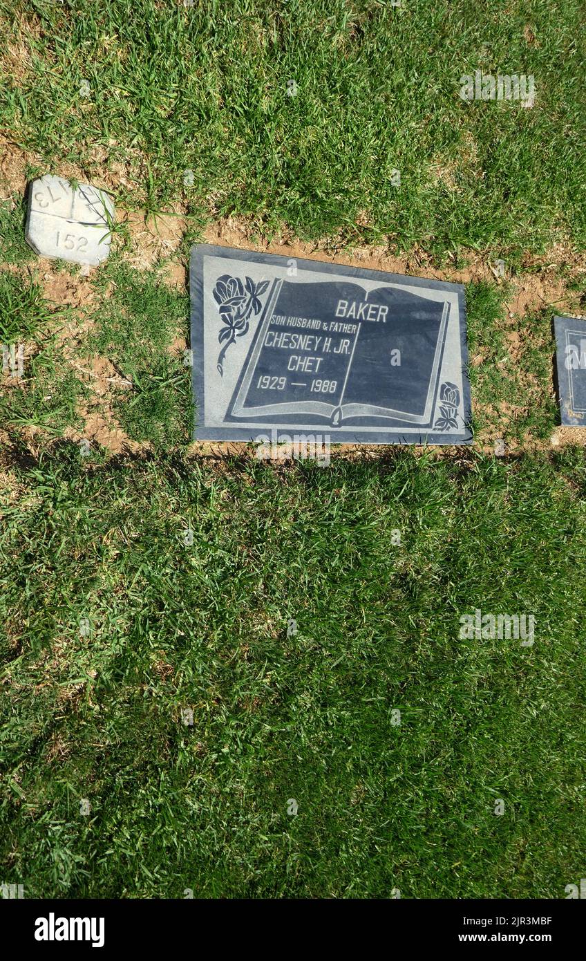 Inglewood, California, USA 19th August 2022 Musician Chet Baker's Grave ...