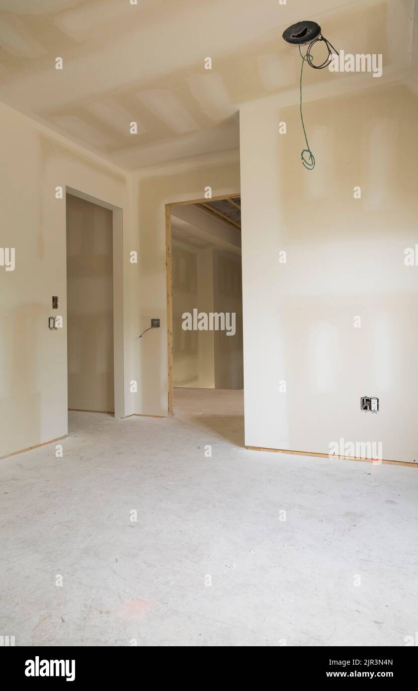 Unfinished room in upscale residential home Stock Photo - Alamy