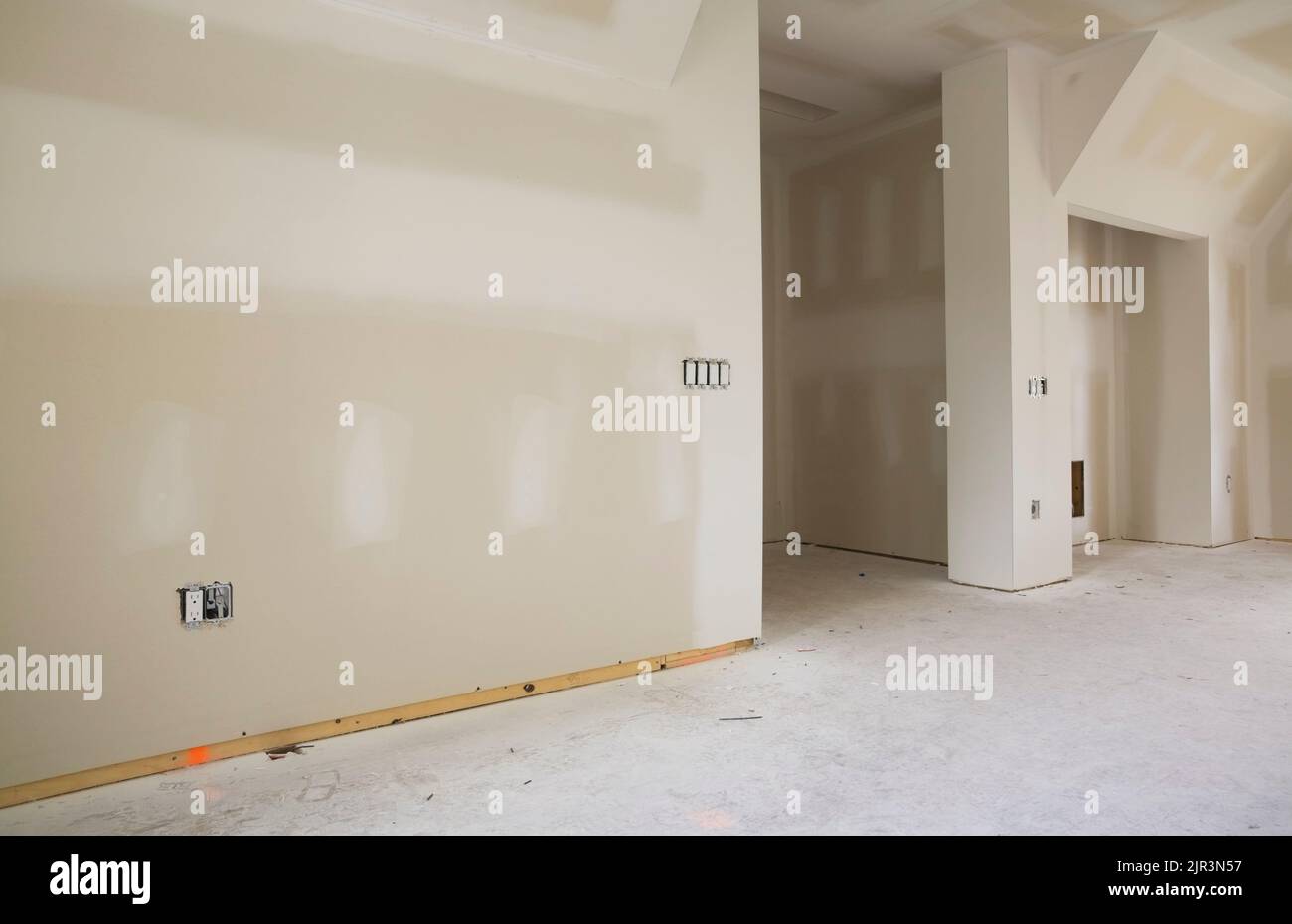 Unfinished room in upscale residential home Stock Photo - Alamy