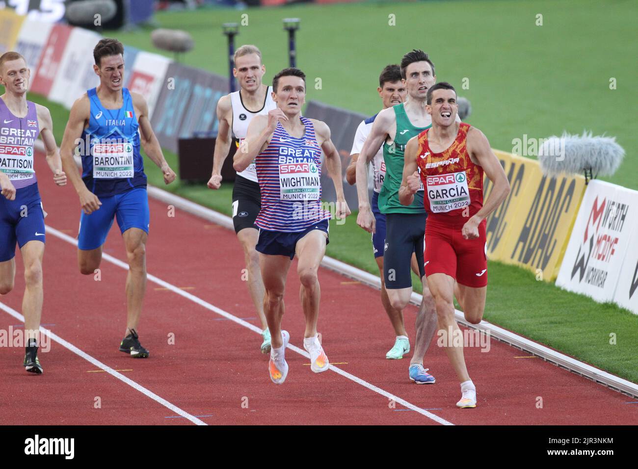 MUNICH, Germany. , . EUROPEAN ATHLETICS Munich, Olympic Stadium, MEN'S ...