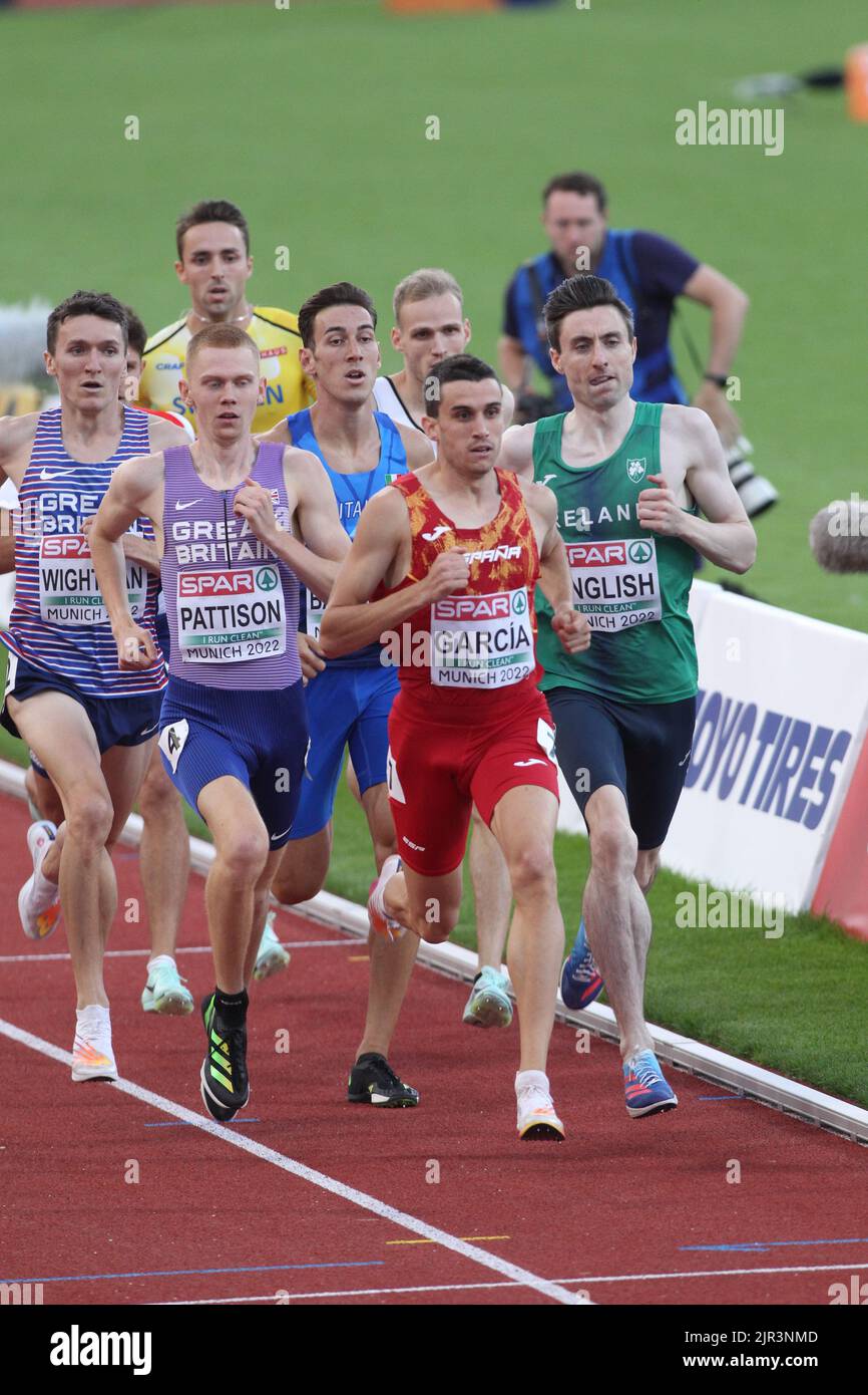 MUNICH, Germany. , . EUROPEAN ATHLETICS Munich, Olympic Stadium, MEN'S ...