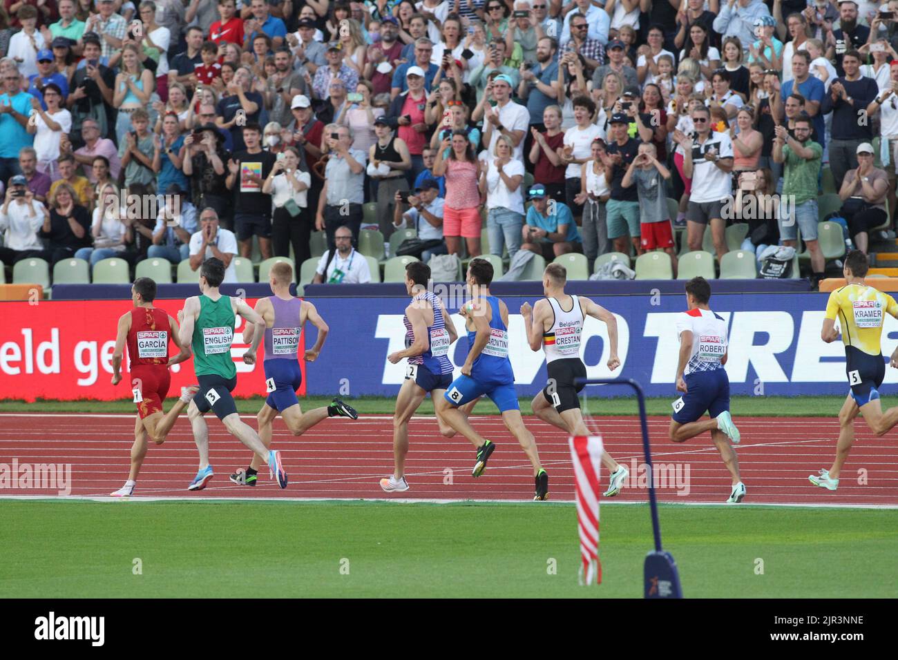 MUNICH, Germany. , . EUROPEAN ATHLETICS Munich, Olympic Stadium, MEN'S ...