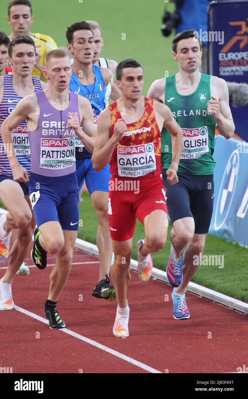 MUNICH, Germany. , . EUROPEAN ATHLETICS Munich, Olympic Stadium, MEN'S ...