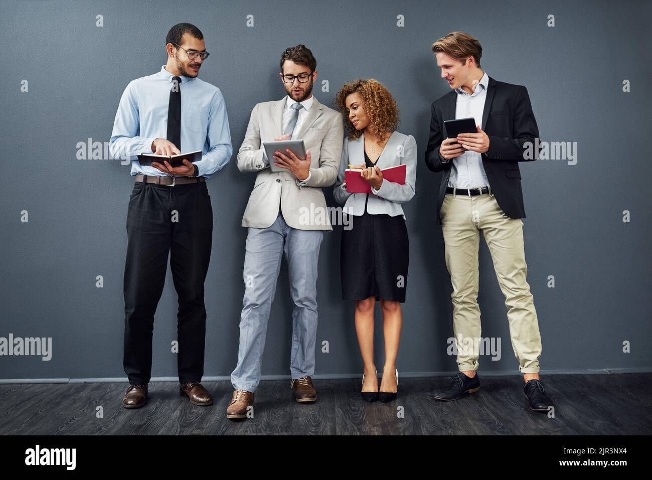 Its almost that time...Full length shot of a group of businesspeople ...