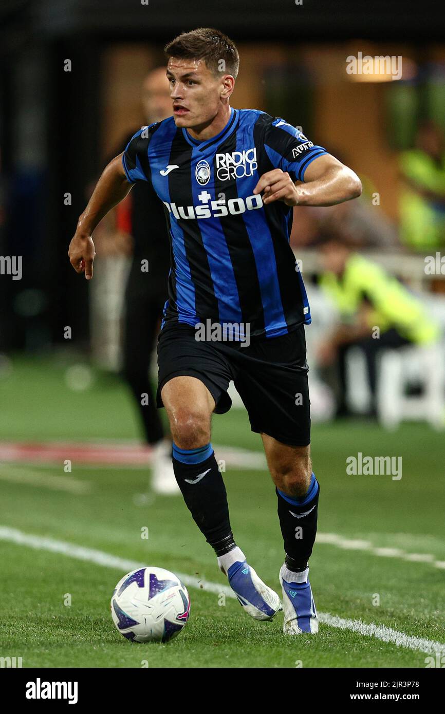 Gewiss Stadium, Bergamo, Italy, August 21, 2022, Joakim Maehle of ...