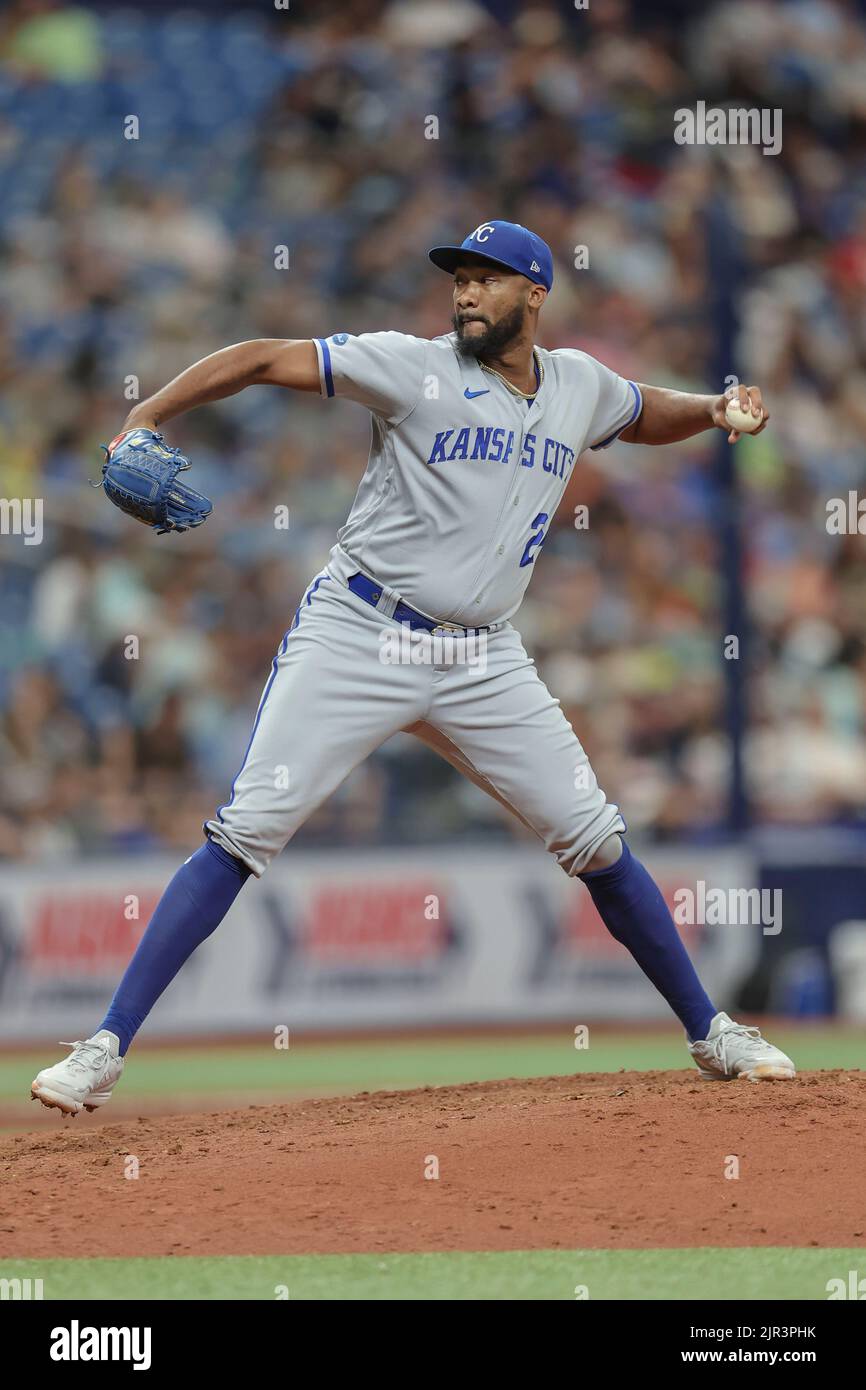 St. Petersburg, FL. USA; Kansas City Royals relief pitcher Amir Garrett ...