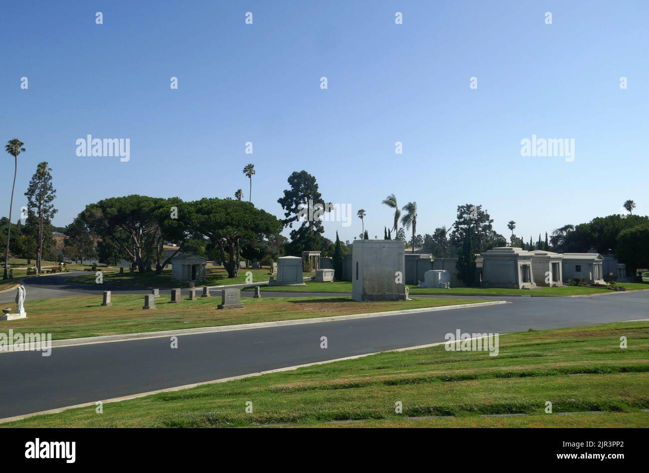 Inglewood, California, USA 19th August 2022 Inglewood Park Cemetery on ...