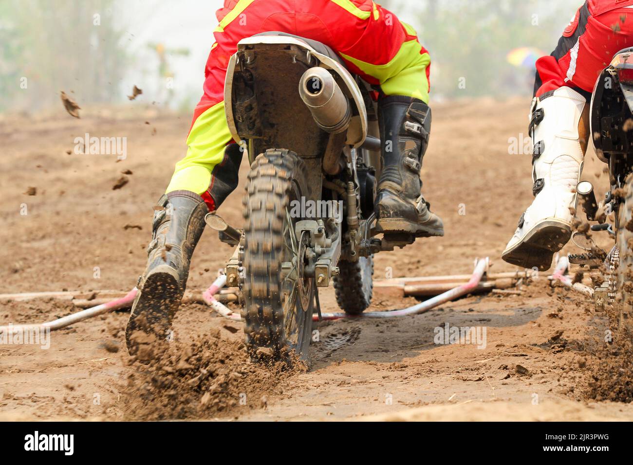 Motocross start competition Stock Photo - Alamy