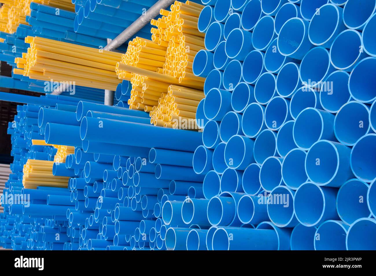 PVC. pipes in warehouse Stock Photo - Alamy