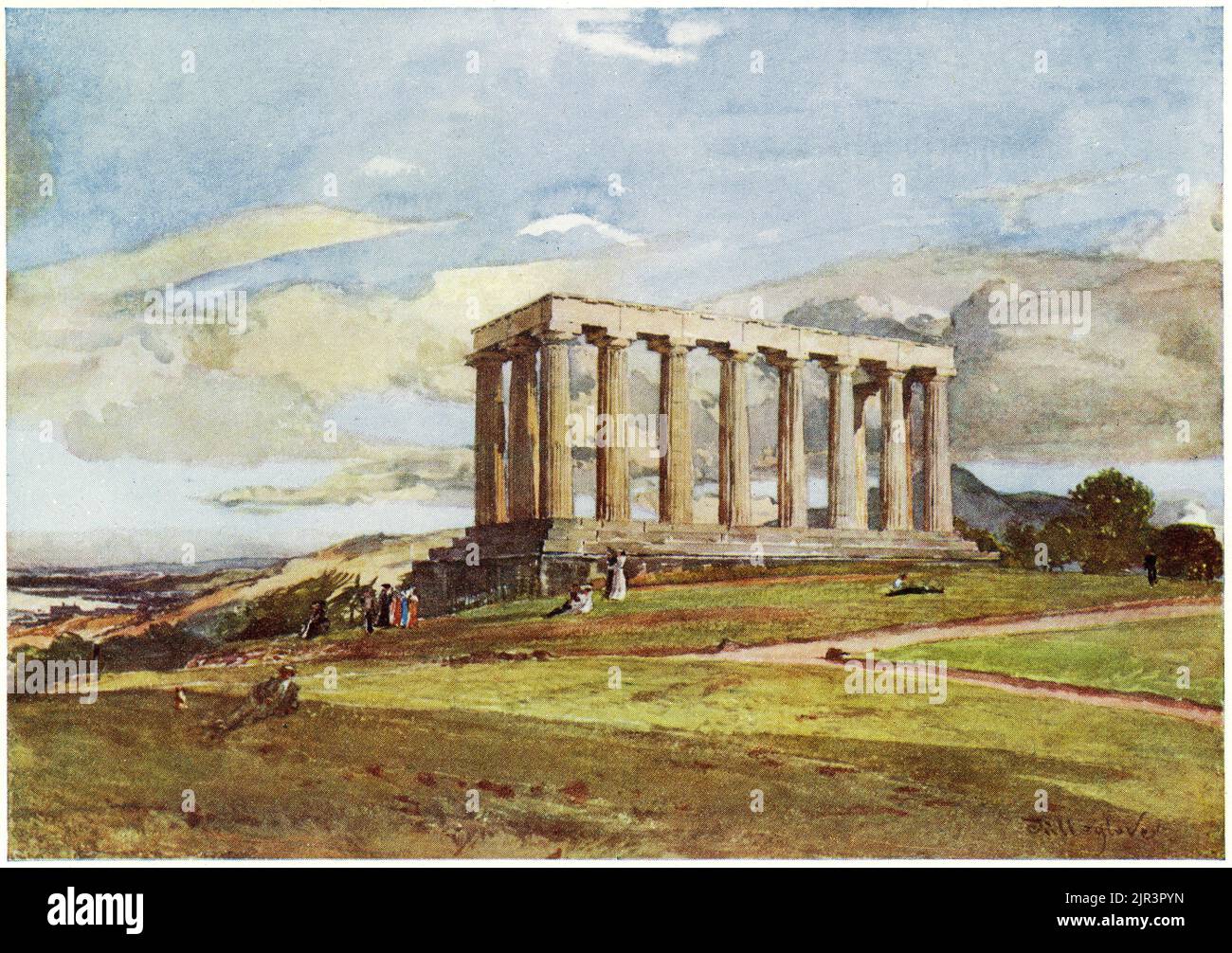 National Monument, Edinburgh, Scotland, circa 1920 Stock Photo - Alamy