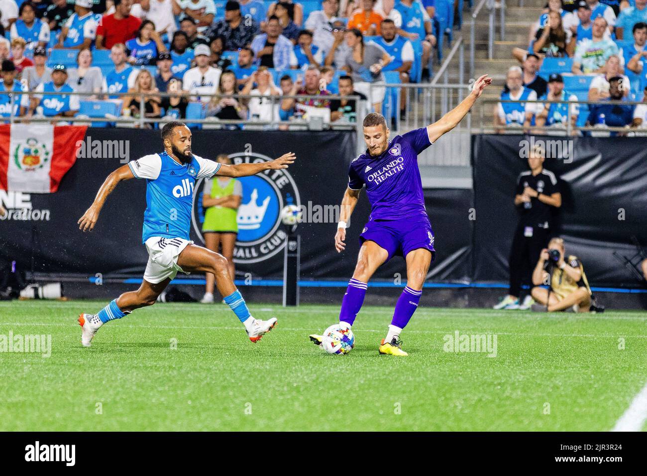 Charlotte, NC. USA, August 21, 2022: Orlando City forward Ercan Kara (9 ...