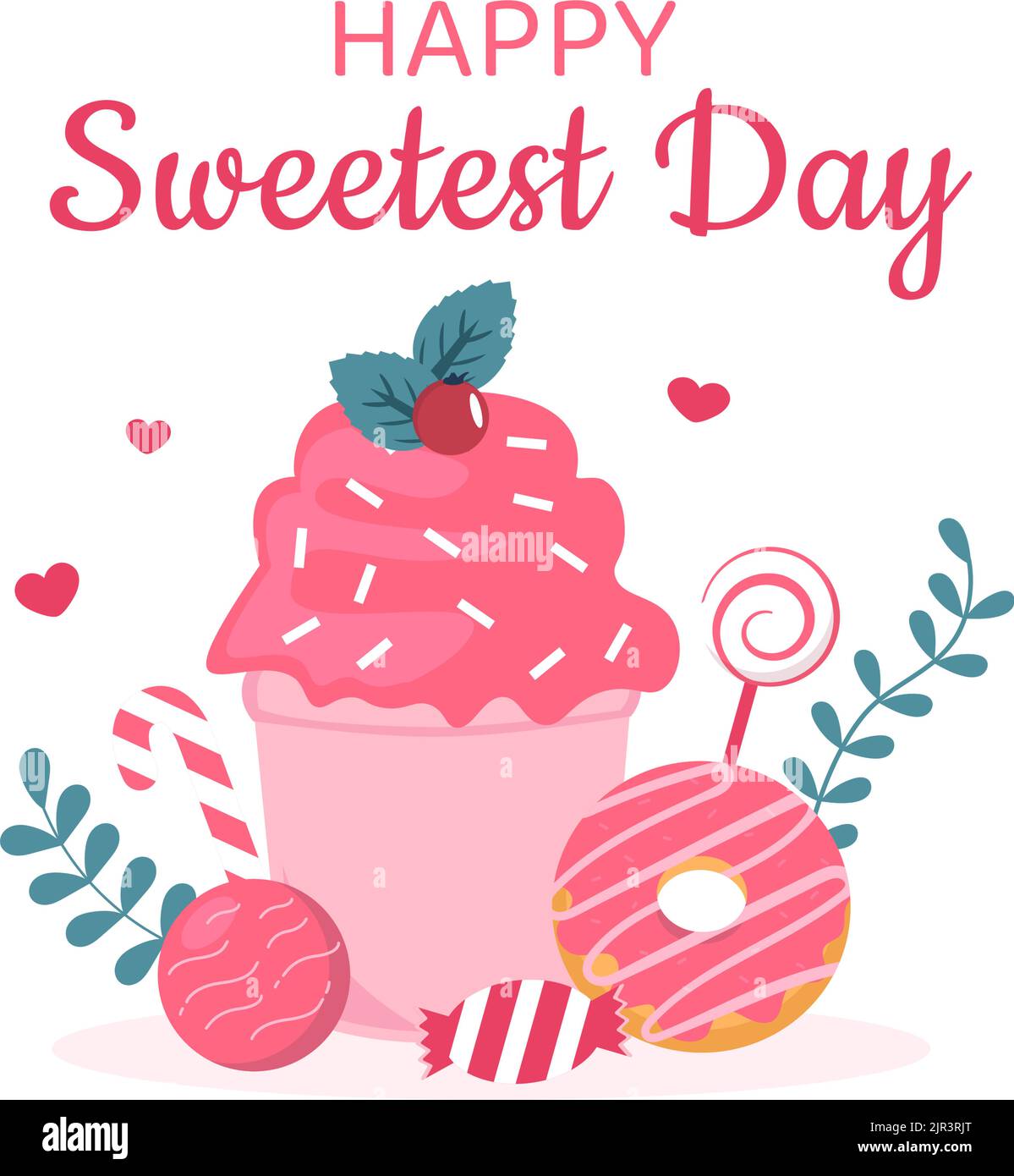 Happy Sweetest Day on 21 October Sweet Holiday Event Hand Drawn Cartoon ...