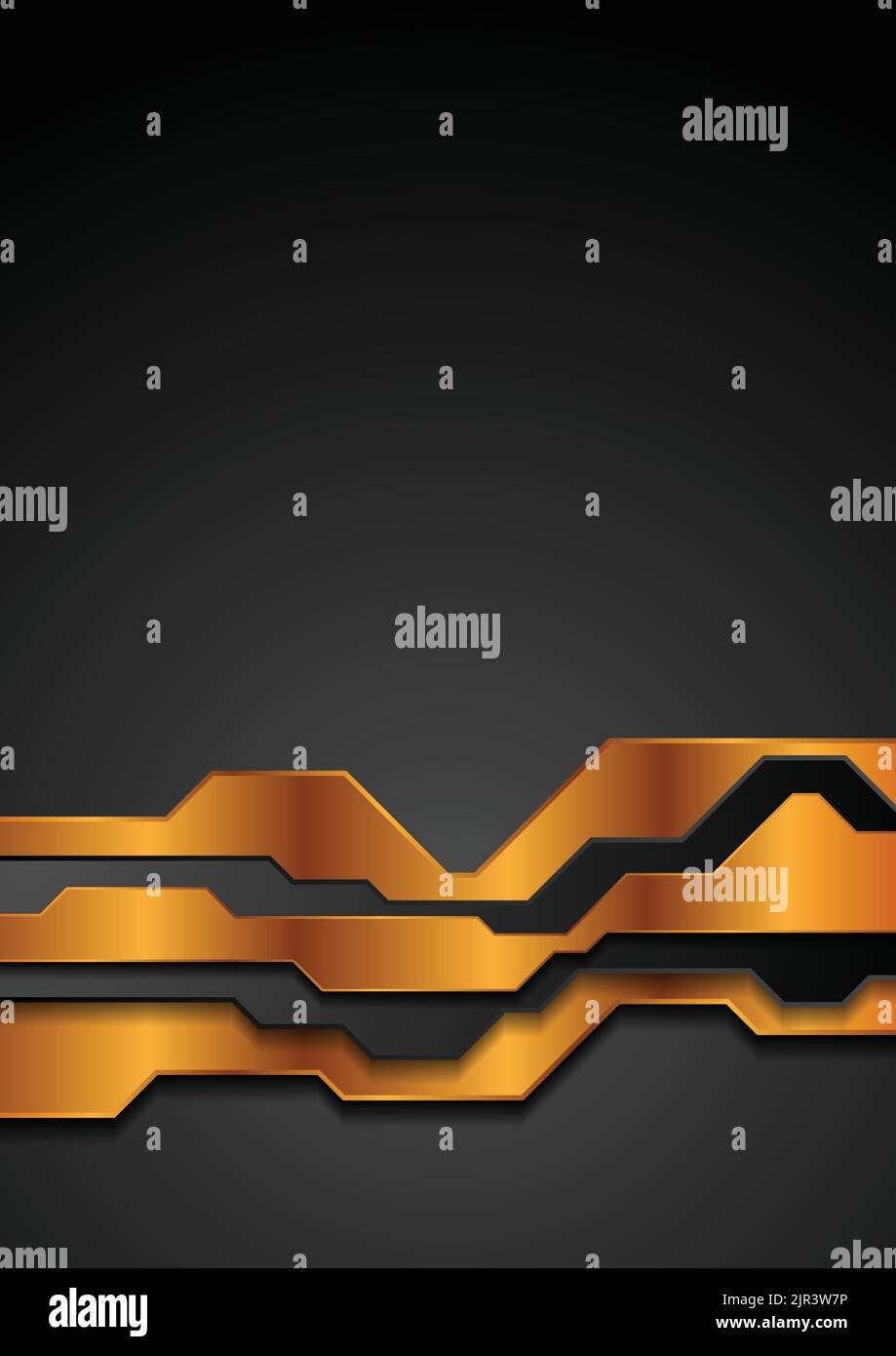 Bronze and black abstract technology concept background. Vector ...