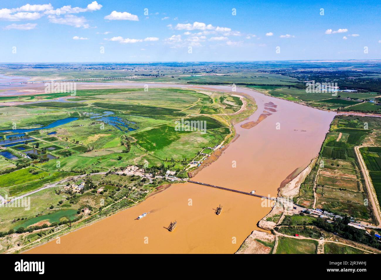Hohhot. 15th Aug, 2022. Aerial photo taken on Aug. 15, 2022 shows the ...