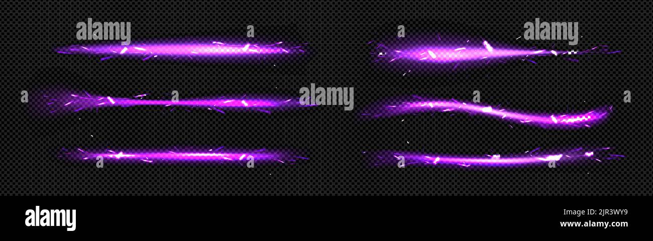 Purple fire lines with light sparks, cracker trail effect. Isolated ...