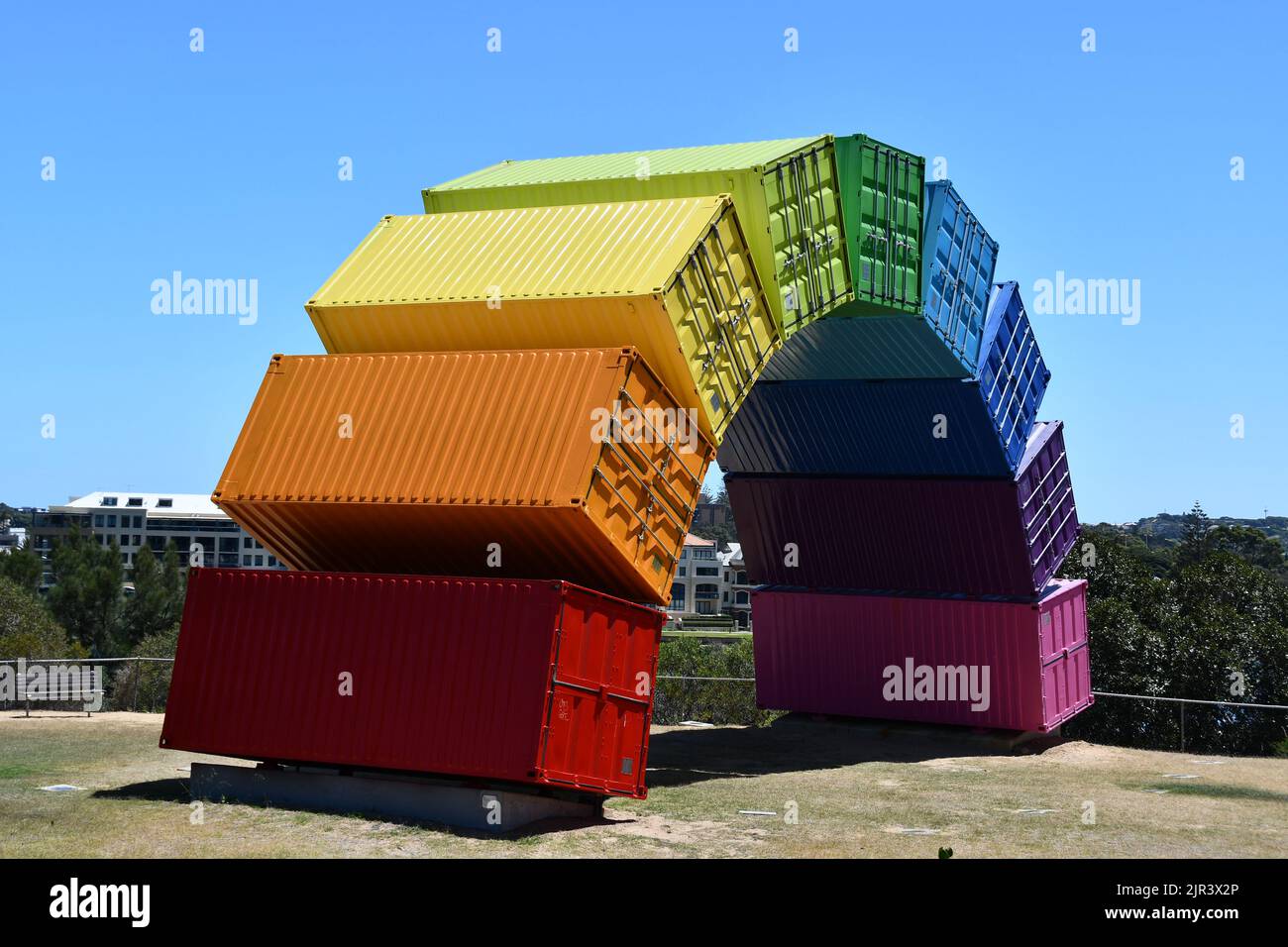 Container rainbow art Fremantle Western Australia Stock Photo - Alamy