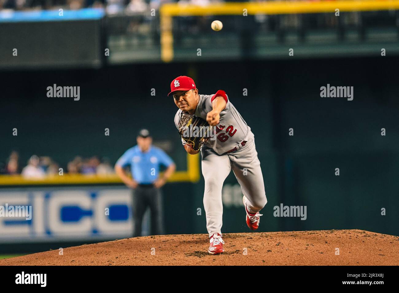 St. Louis Cardinals pitcher Jose Quintana (62) throws against the ...