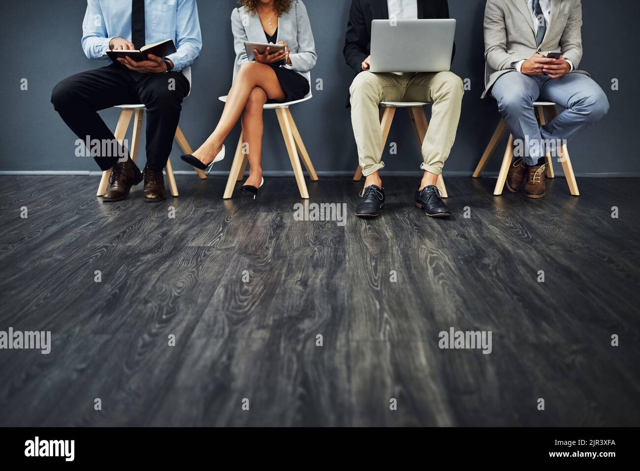 Getting ready to put their best foot forward. a group of unrecognisable ...