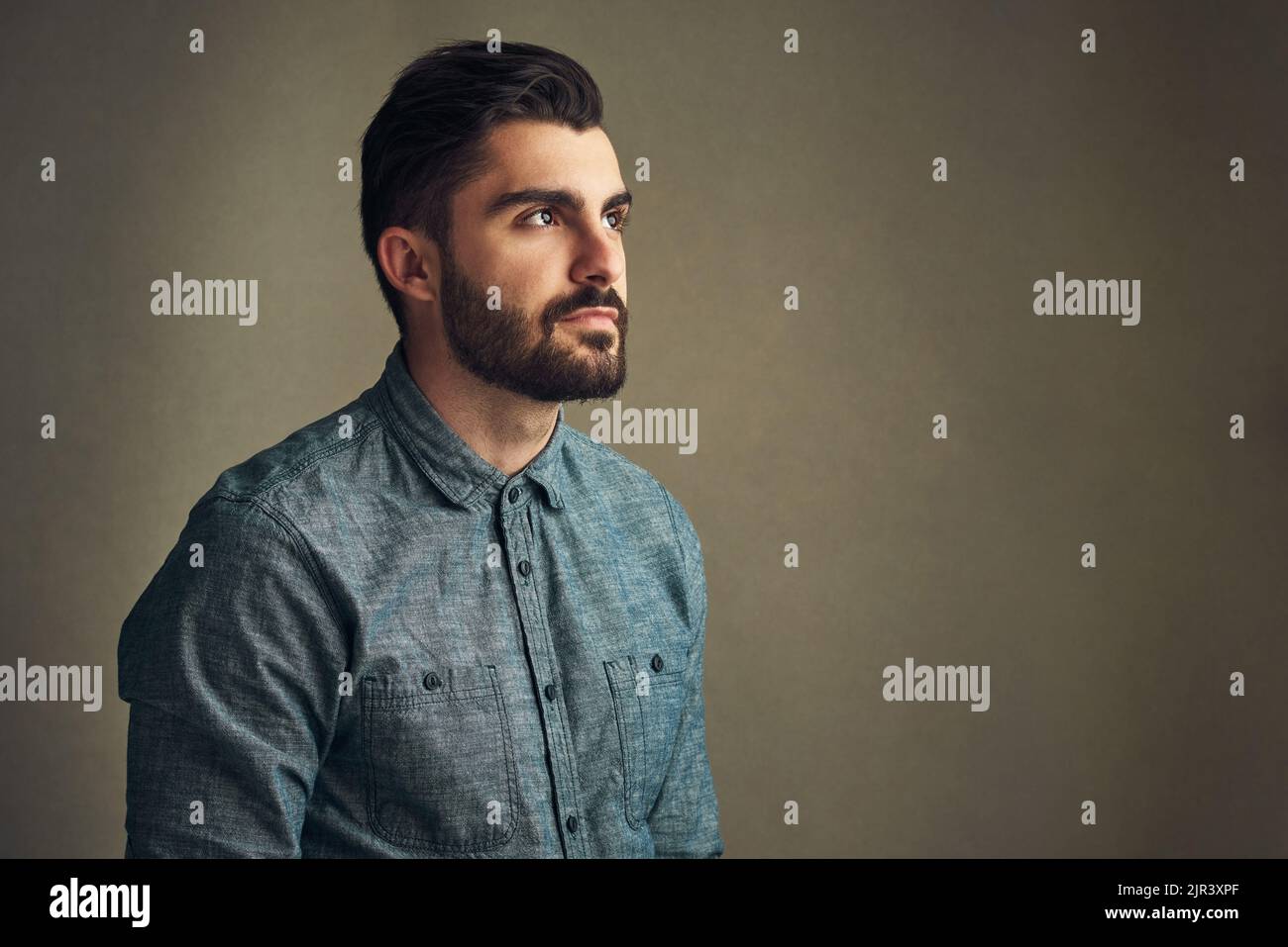 To beard or not to beard What a silly question. Studio shot of a ...