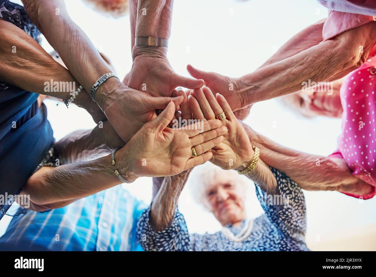 Do not tire when you retire, get inspired. Low angle shot of seniors ...