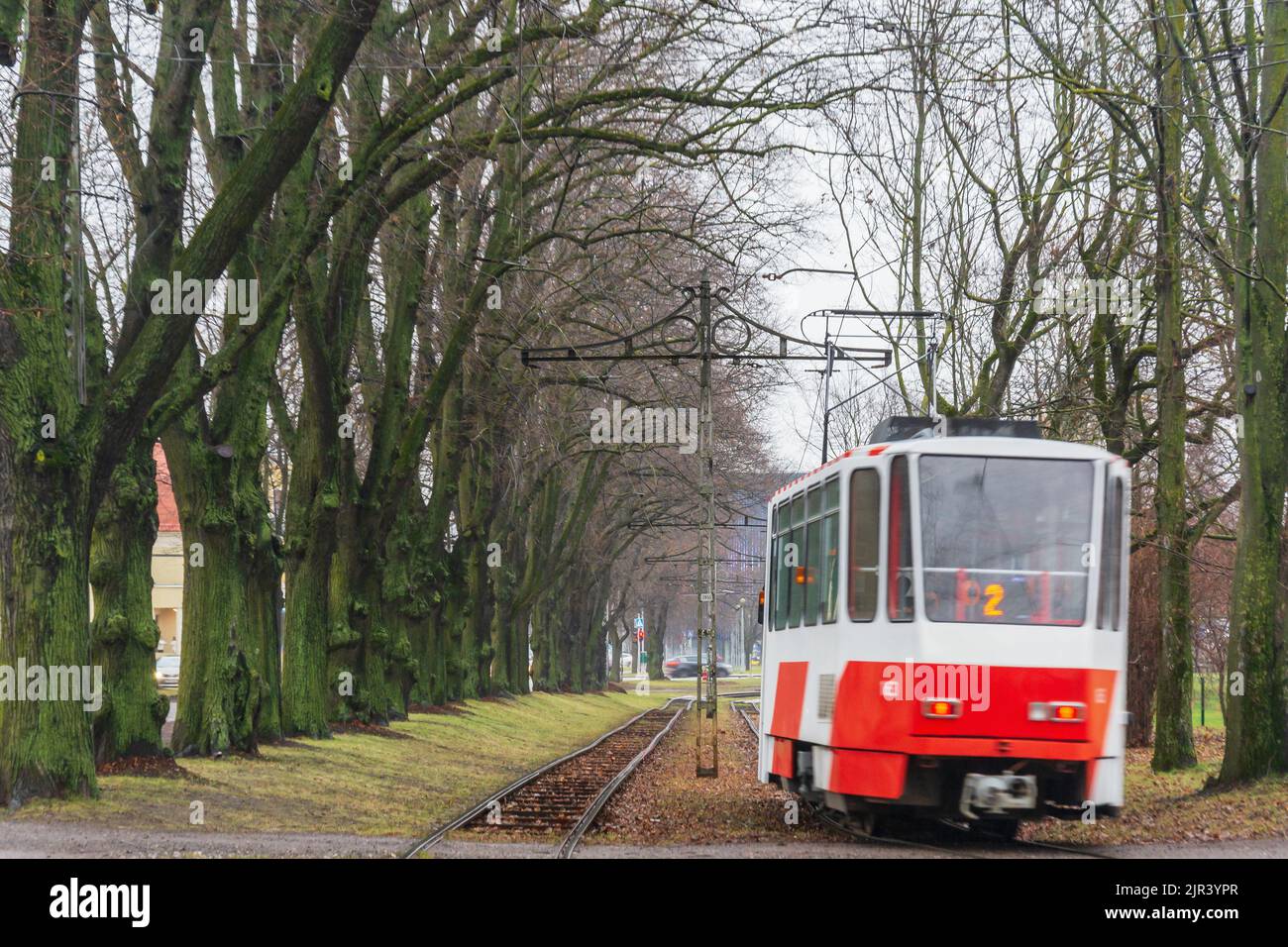 Tram number two to Kopli at Pohja pst street in Tallinn Estonia Stock ...