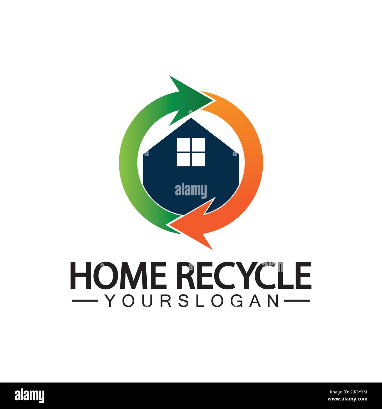 House home recycle logo Stock Vector Images - Alamy