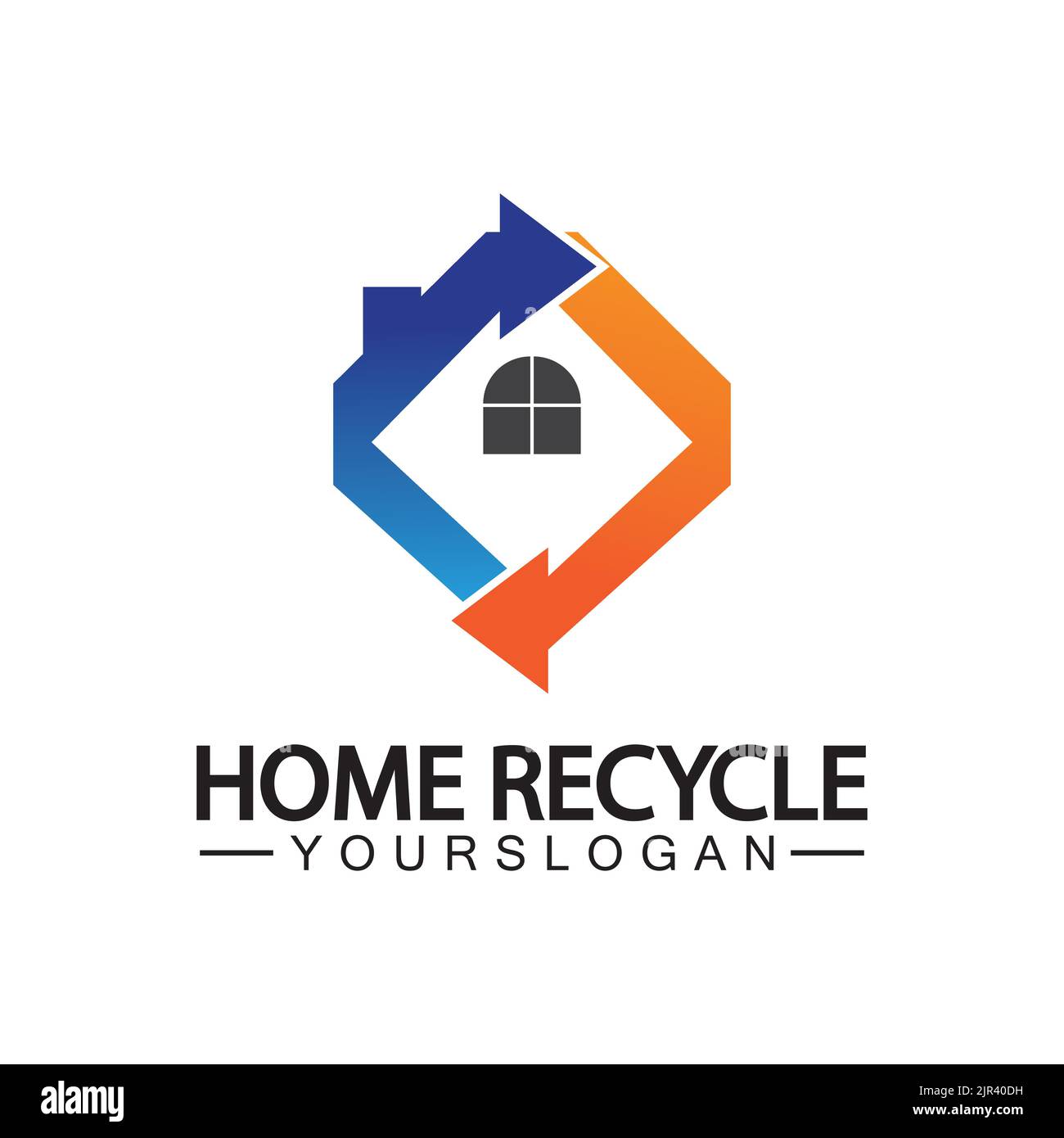House home recycle logo icon vector illustration design Stock Vector ...