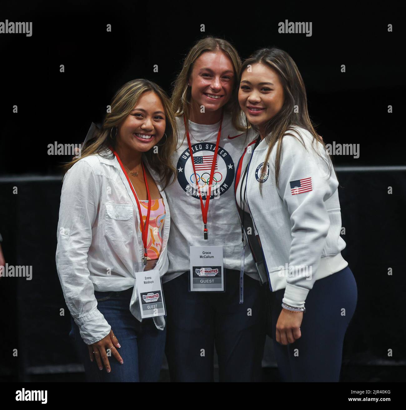 Tampa, FL. US, August 21, 2022: 2021 Olympians Sunisa Lee and Grace ...